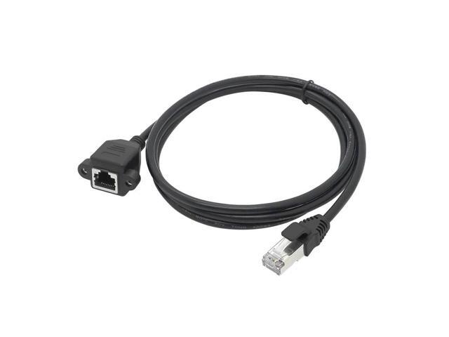 RJ45 Short Cable Male To Female Screw Panel Mount Ethernet LAN Network ...