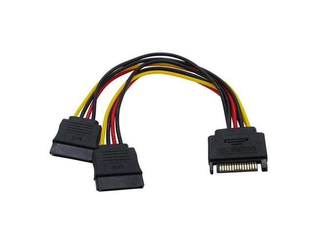 Click here for 2x 15 Pin SATA Male to 2 SATA Splitter Female Powe... prices