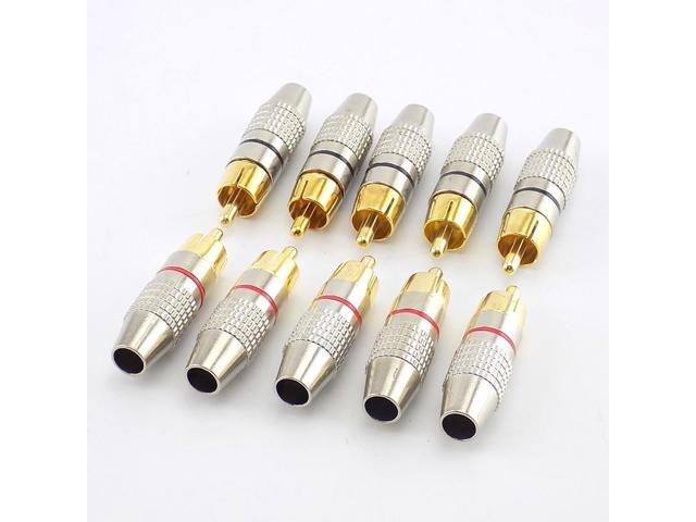 Click here for 5pcs RCA Male Plug to cabling Connector Adapter Au... prices