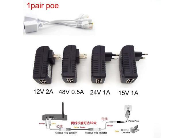 Click here for POE Injector Ethernet DC12V 48V 15V 1A 12V 2A 24V... prices