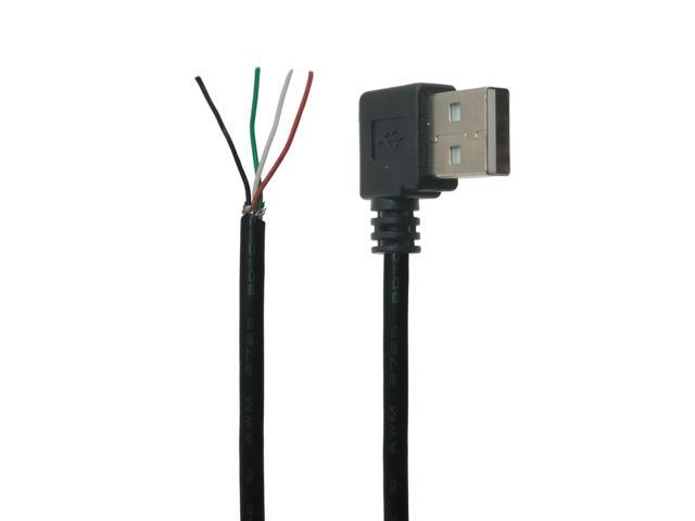 Click here for DIY 0.25m 0.5m Black USB Type A Male Plug 4 wire 2... prices