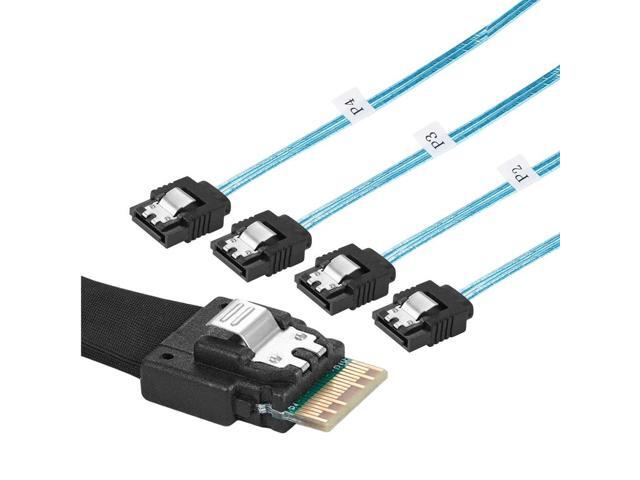 Click here for Slim Line SAS 4.0 SFF-8654 4i 38pin Host to 4 SATA... prices