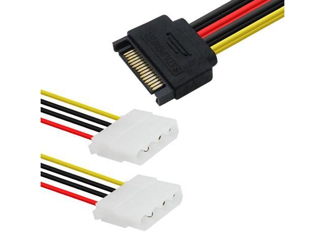 Click here for 15 Pin SATA Male to 2 Female 4 Pin Molex Female ID... prices