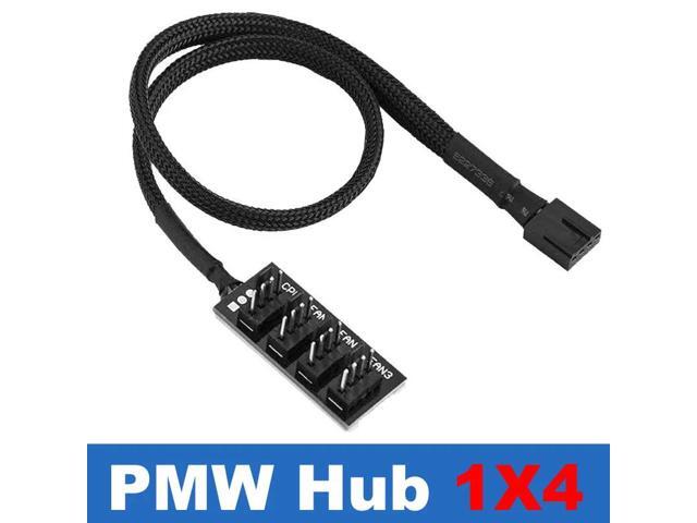 Click here for Sleeved PWM Fan Hub Splitter w/ LED RGB Lights Swi... prices