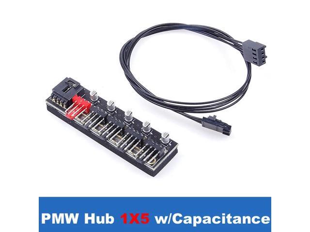 Click here for Sleeved PWM Fan Hub Splitter w/ LED RGB Lights Swi... prices