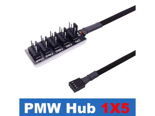 Click here for Sleeved PWM Fan Hub Splitter w/ LED RGB Lights Swi... prices