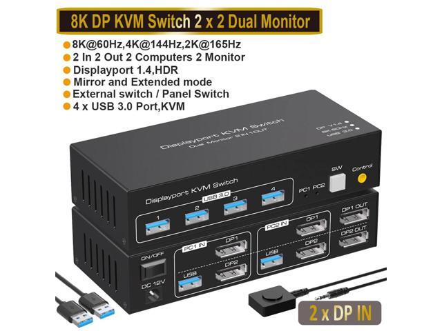 Click here for 1pc2x2 HDMI DP KVM switch 4K 120Hz Dual Monitor Ex... prices