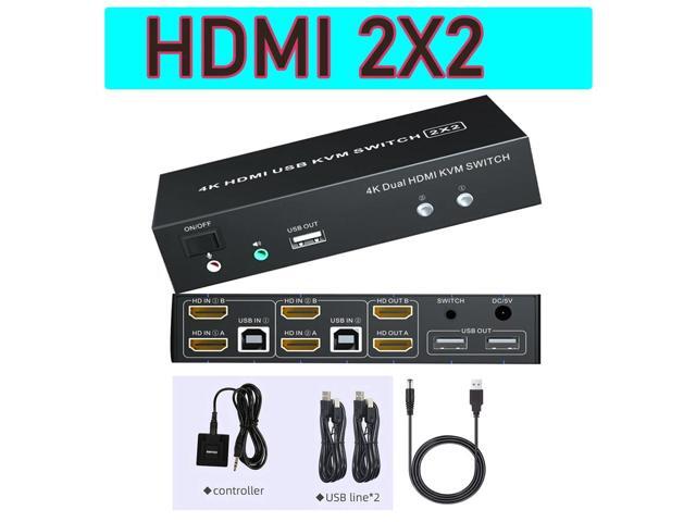 Click here for 1pc Displayport HDMI KVM Switch dual monitor 4X2 2... prices