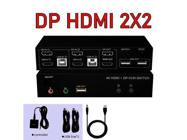 Click here for 1pc Displayport HDMI KVM Switch dual monitor 4X2 2... prices