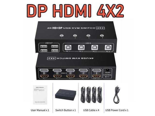 Click here for 1pc Displayport HDMI KVM Switch dual monitor 4X2 2... prices