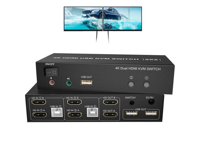 Click here for 1pc Dual Monitor HDMI KVM Switch 4K 60Hz 2 Port US... prices