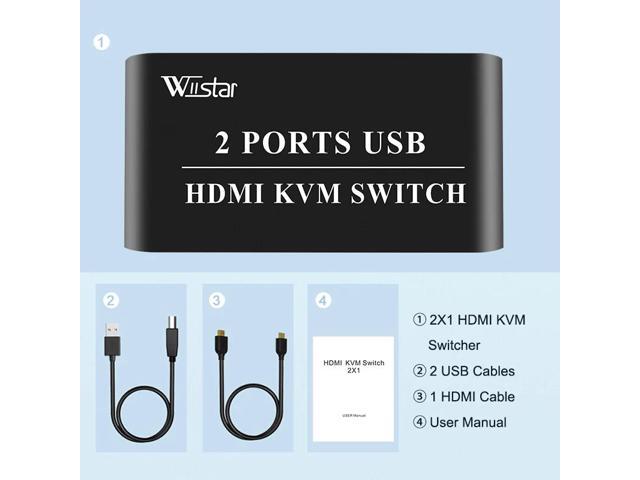 Click here for 2X1 HDM KVM Switch Box Selector HDMI Switch 2 In 1... prices