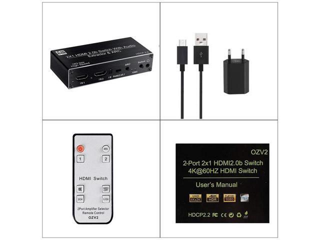 Click here for 4K HDMI Switcher Audio Extractor 2 in 1 Out Select... prices