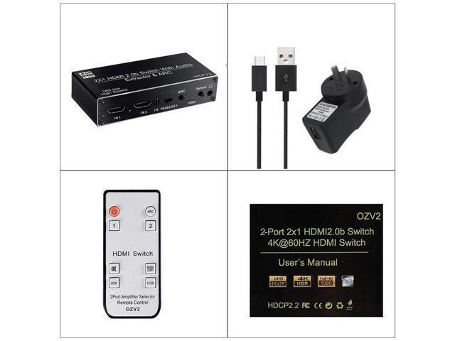 Click here for 4K HDMI Switcher Audio Extractor 2 in 1 Out Select... prices