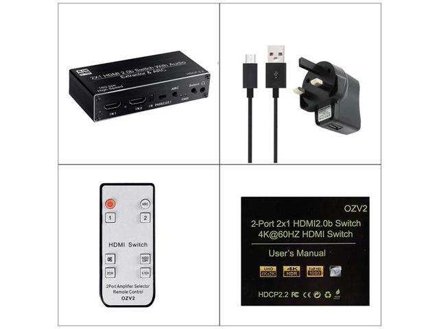 Click here for 4K HDMI Switcher Audio Extractor 2 in 1 Out Select... prices