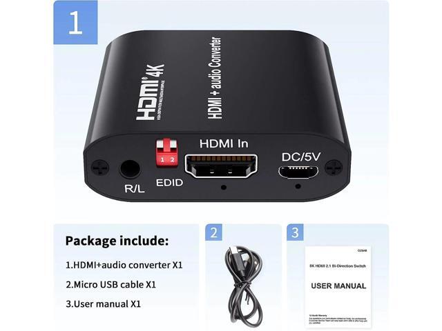 Click here for 4K 30Hz HDMI Audio Extractor Digital/Analog Audio... prices