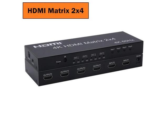 Click here for (EU Plug)(Matrix 2x4)4K 60Hz 4x4 HDMI Matrix Switc... prices