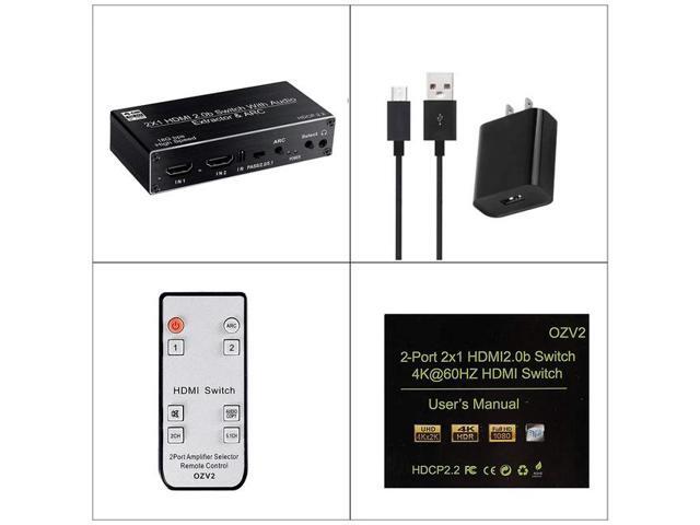 Click here for 2 port HDMI 2.0 Audio Extractor Switch 2x1 4K 60Hz... prices