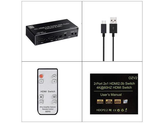 Click here for 2 port HDMI 2.0 Audio Extractor Switch 2x1 4K 60Hz... prices