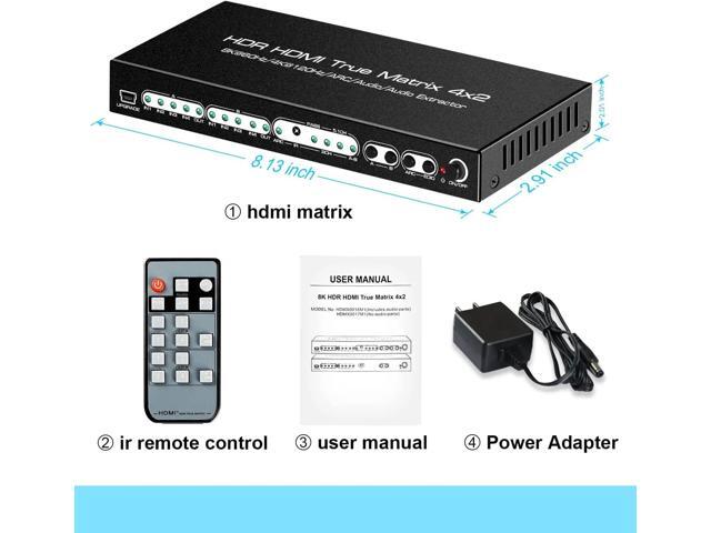 Click here for HDMI2.1 8K Matrix Switcher 4x2 Matrix HDMI Switch... prices