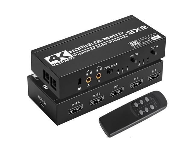 Click here for 3x2 HDMI Matrix Switcher Audio Extractor 4K 60Hz H... prices