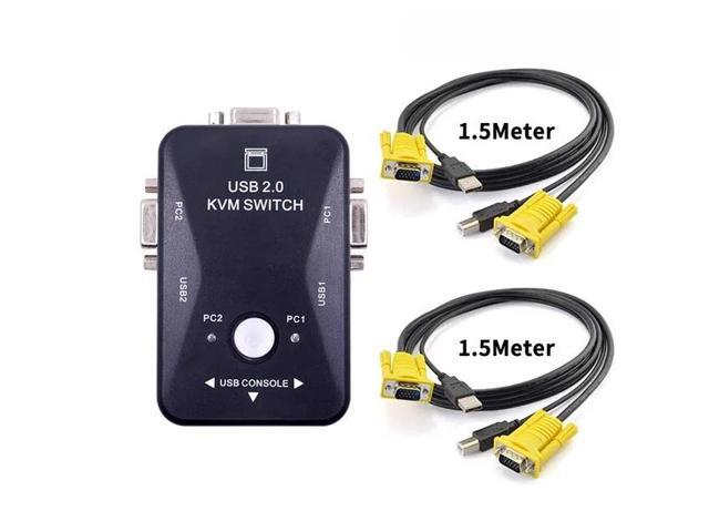 Click here for VGA KVM Switch 2x1 1080P VGA USB Switch 2 in 1 out... prices