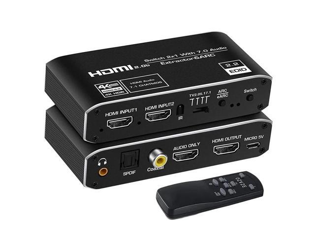 Click here for 2x1 HDMI Switch Audio Extractor 2 in 1 out 4K HDMI... prices