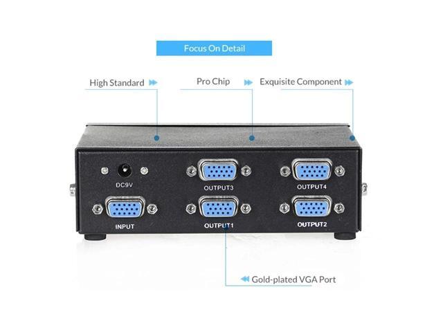 Click here for 4 Port VGA Splitter 1 In 4 Out 1080P VGA Distribut... prices