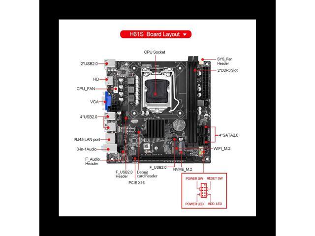 Click here for H61S Computer Motherboard ITX Small Board Support... prices