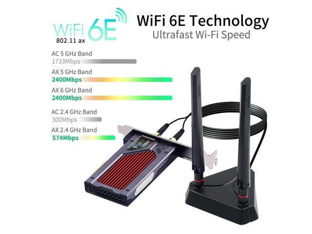 Click here for AXE3000RGB Tri Band WIFI 6E Wireless Card Bluetoot... prices