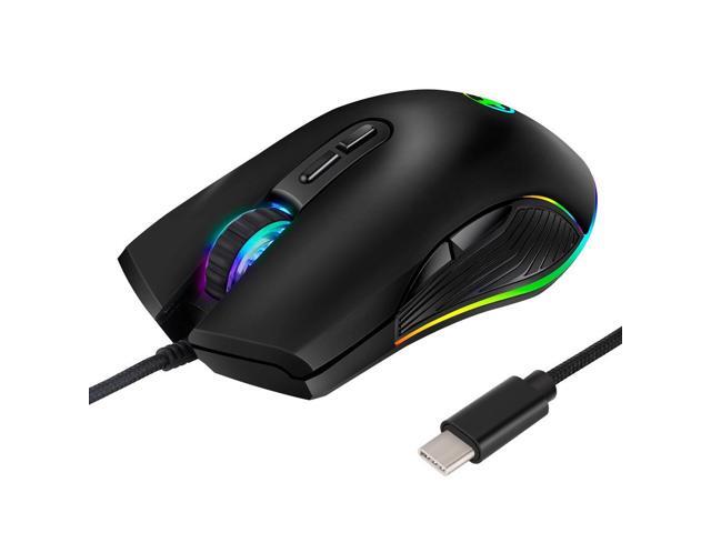 Click here for USB C Mouse Type C Ergonomic Wired Mouse RGB Gamin... prices
