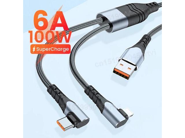 Click here for 2in1 USB C Cable 6A 100W for Honor 50 Huawei P30 P... prices