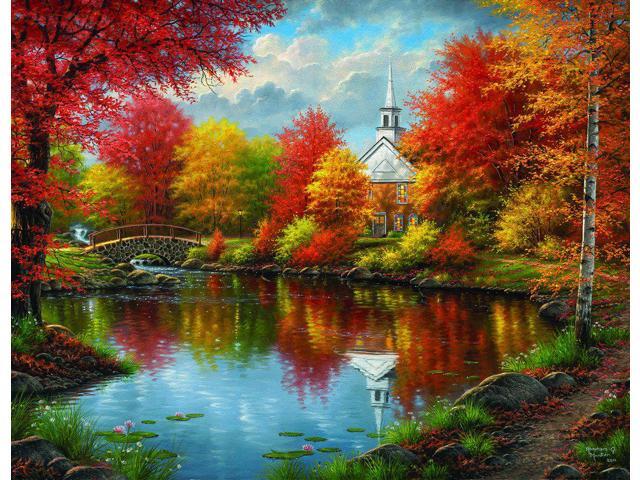 Click here for Autumn Tranquility 1000+ pc Large Piece Jigsaw Puz... prices