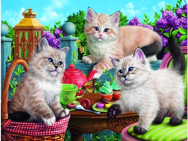 Click here for Kitten Tea Party 500 pc Jigsaw Puzzle by SUNSOUT I... prices