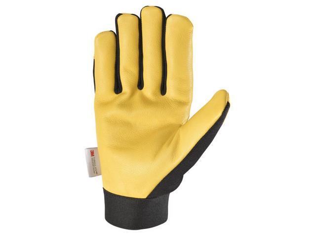Click here for Mens Hybrid Leather Palm Winter Work Gloves  Large... prices