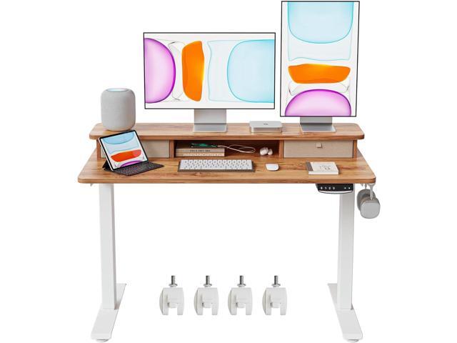 Click here for 48x24 Inch Electric Standing Desk with Double Draw... prices