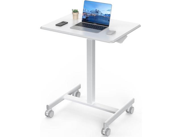 Click here for Adjustable Small Rolling Desk  White Mobile Standi... prices