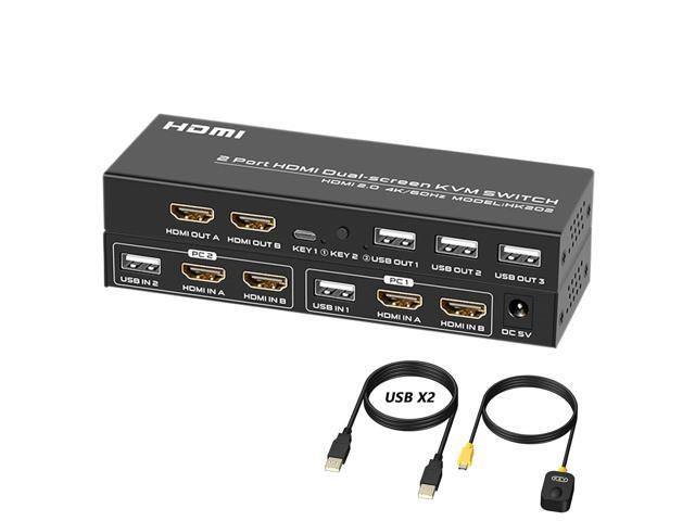 Click here for Dual Monitor HDMI KVM Switch  2 Port 4K@60Hz USB H... prices
