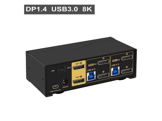 Click here for 2 Port Dual Monitor KVM Displayport 1.4 with Cable... prices