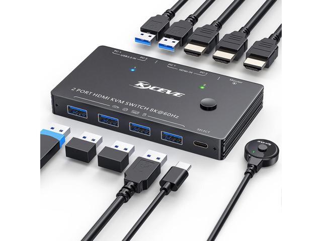 Click here for NAWEN KVM Switch 8K HDMI 2 Port Box USB and HDMI S... prices