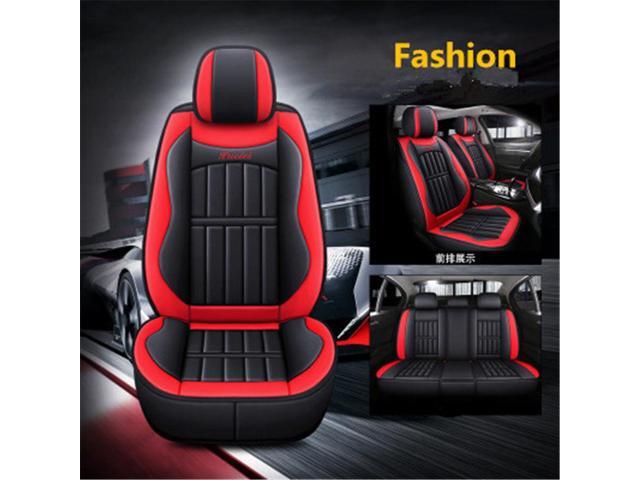 Click here for Acaigel Car Seat Covers Full Set Red & Black PU Le... prices