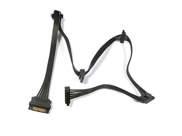 Click here for 2pcs/lot SATA Power 4 Pin 1 Male To 5 Female Split... prices