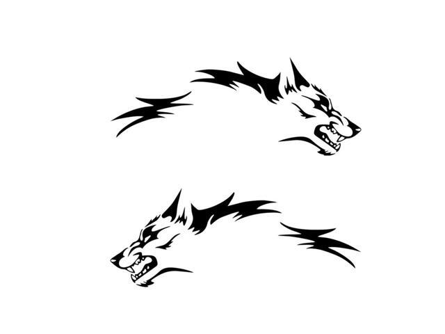 Click here for Acaigel 2pcs Running Wolf Fashion Vinyl Decals Sti... prices