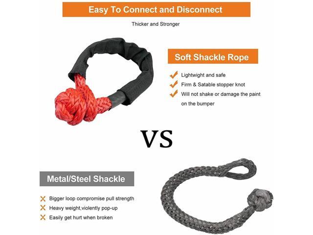 Click here for Paiying 2 Pcs 1/2 Soft Shackle Rope Synthetic Tow... prices