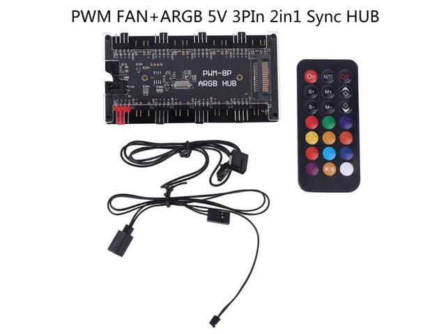 Click here for Acaigel PWM FAN+ARGB LED 2 in 1 Sync Hub Wireless... prices