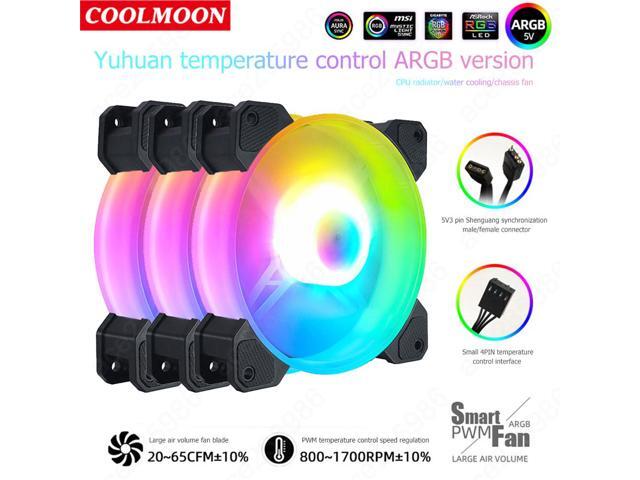 Click here for COOLMOON 12cm 12V 4Pin PWM PC Case Cooler Fan for... prices