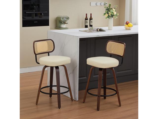 Click here for Vanbow Walnut Wood Swivel Bar Stool - Ventilated C... prices