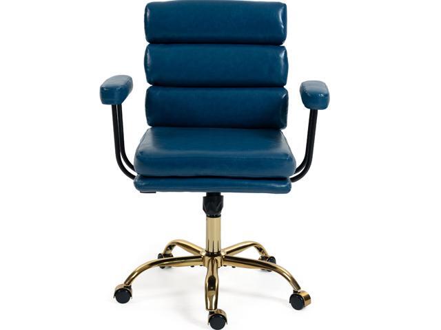 Click here for VANBOW Faux Leather Home Office Desk Chair  Gold B... prices