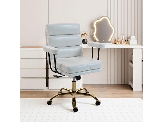 Click here for VANBOW Faux Leather Home Office Desk Chair  Gold B... prices