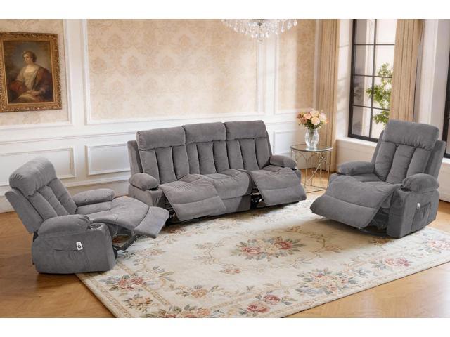 Click here for VANBOW Manual Recliner Sofa Set  3 Piece Reclining... prices